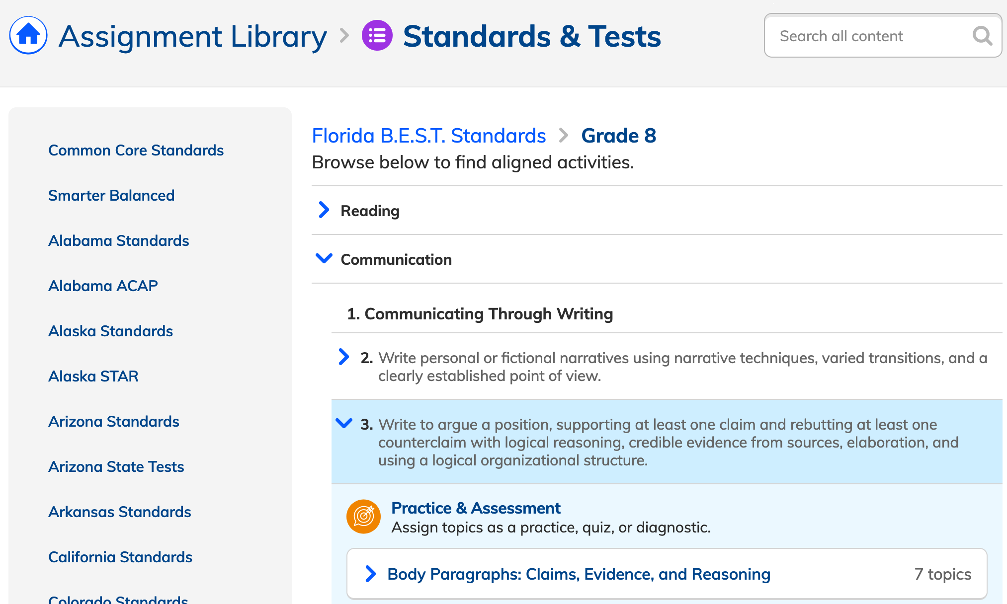 Preparing for Florida State Testing with NoRedInk – NoRedInk Help Center