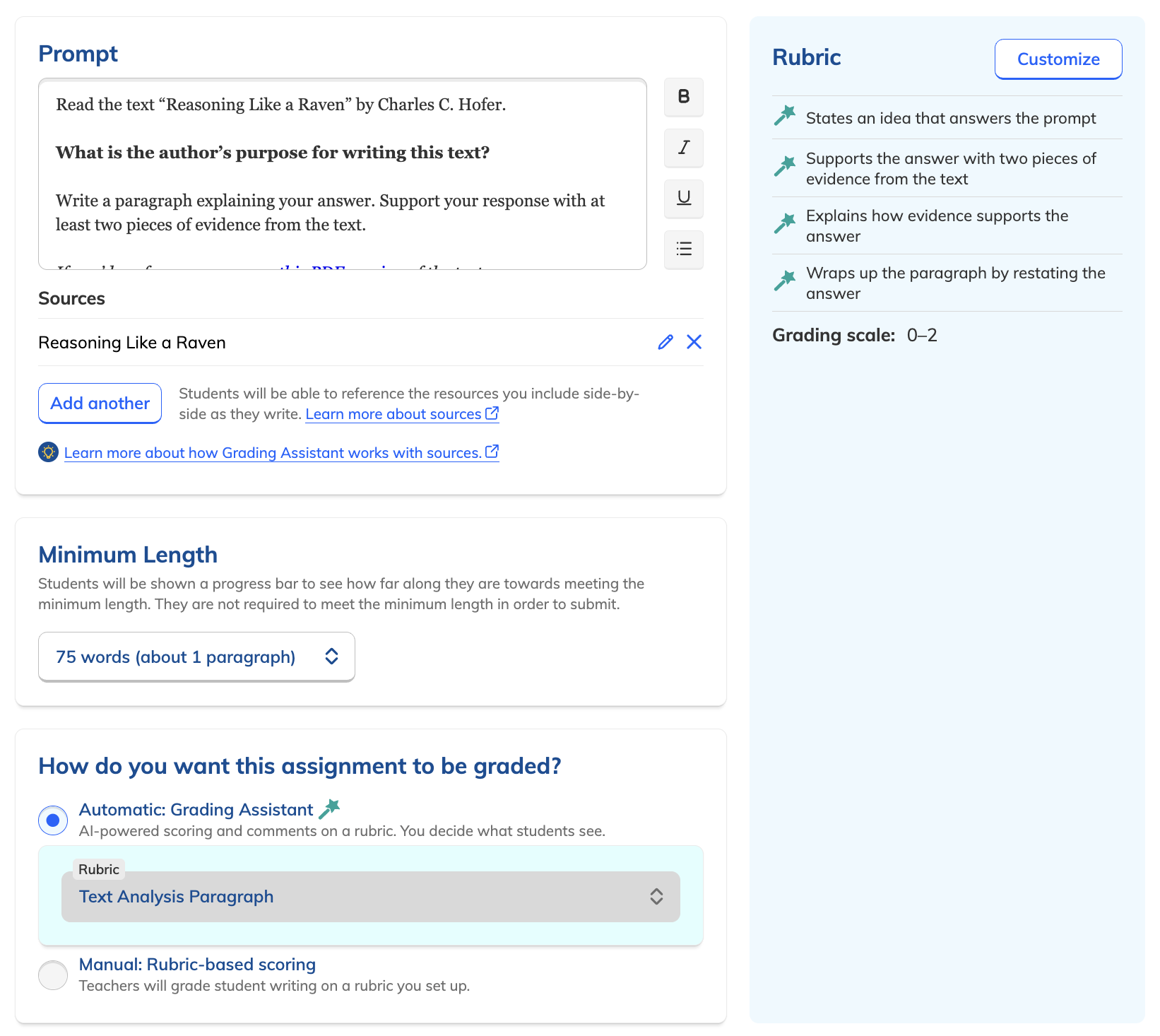 How To Create A Grading Assistant Powered Writing Benchmark Noredink