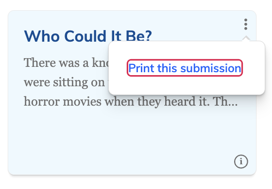 How to Print Writing Portfolio Submissions – NoRedInk Help Center