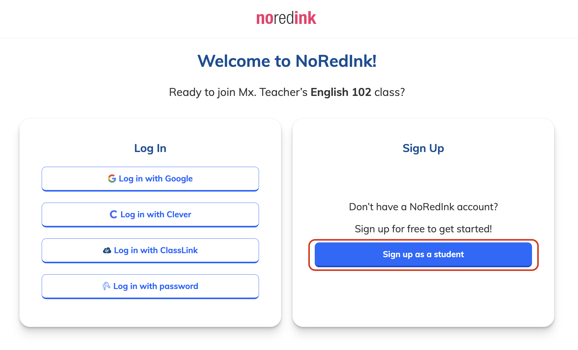 Join a Class with an Invite Link – NoRedInk Help Center