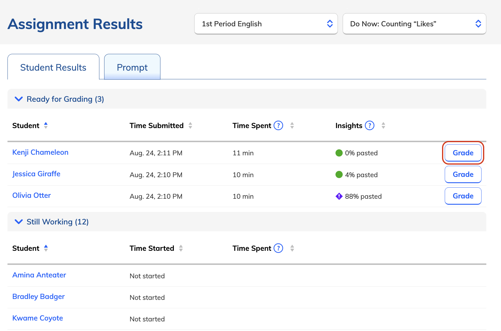How to View and Grade a Grading Assistant-Linked Assignment – NoRedInk ...