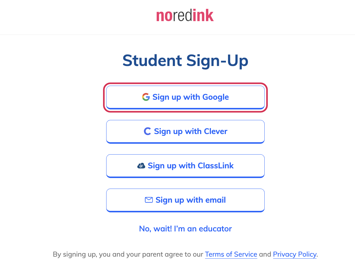 Join a Google Classroom-Synced Class – NoRedInk Help Center
