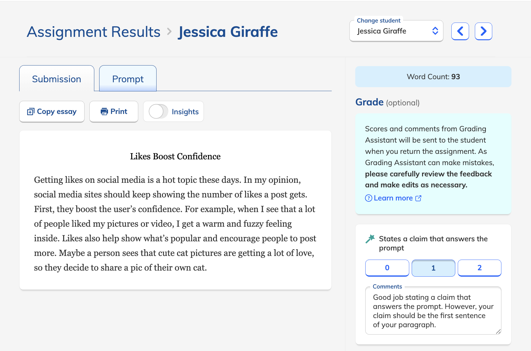 Learn about NoRedInk's Grading Assistant – NoRedInk Help Center