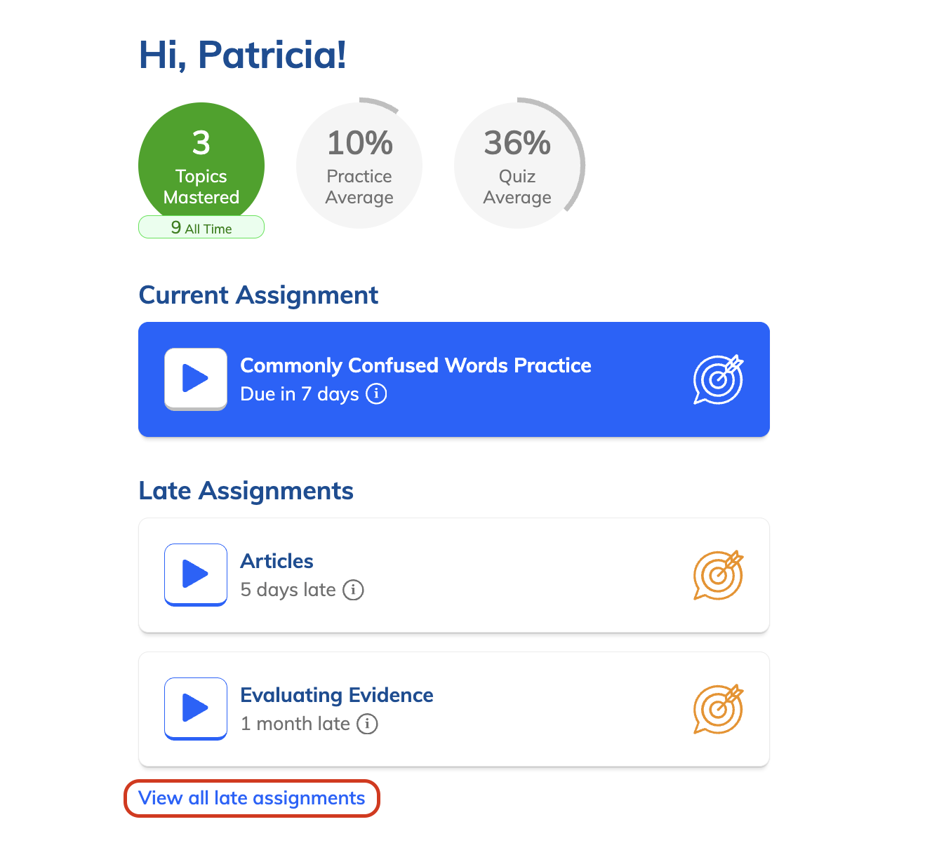 Where can I find late assignments? – NoRedInk Help Center
