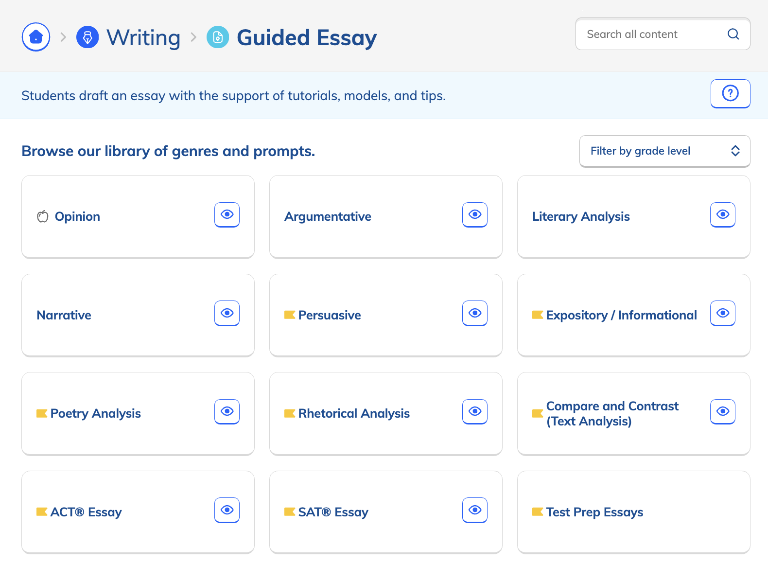 Learn about Guided Essays – NoRedInk Help Center