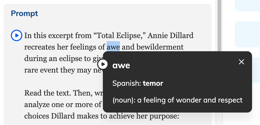 Learn about NoRedInk's Language Supports – NoRedInk Help Center